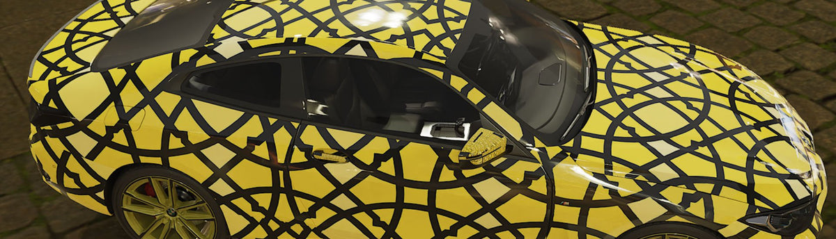 Yellow Art Deco Wrap Films | Yellow Art Deco Vinyl Wraps – Rvinyl