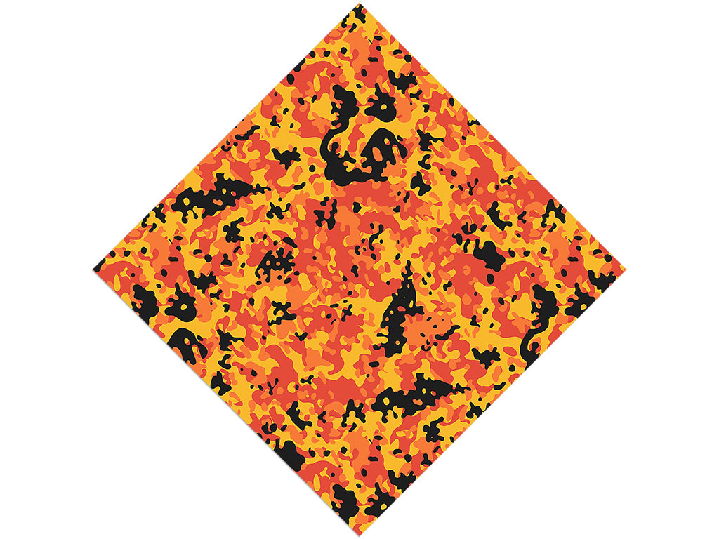 Rcraft™ Amber Flames Orange Camouflage Craft Vinyl | Camo Craft Sheets ...