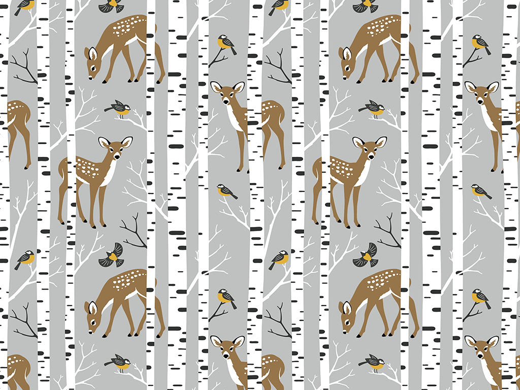 Rwraps™ Birchwood Beauties Deer Vinyl Wrap | Animal Print Car Wrap Film ...