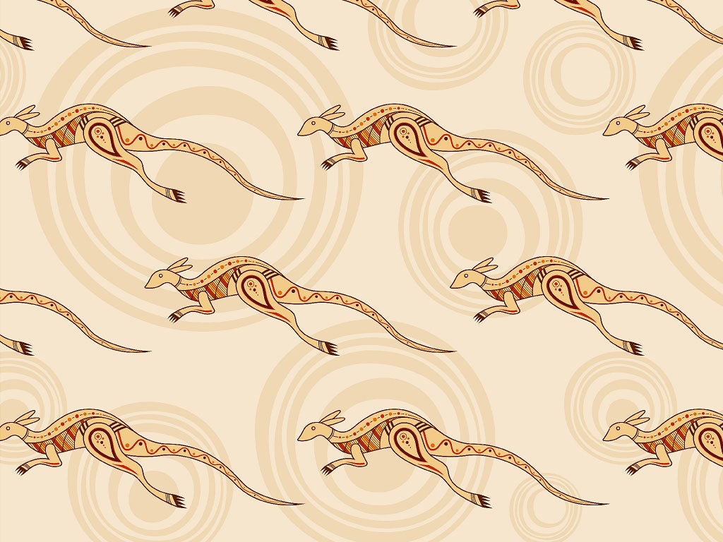 Rwraps™ Bounding Away Kangaroos Vinyl Wrap | Animal Print Car Wrap Film ...