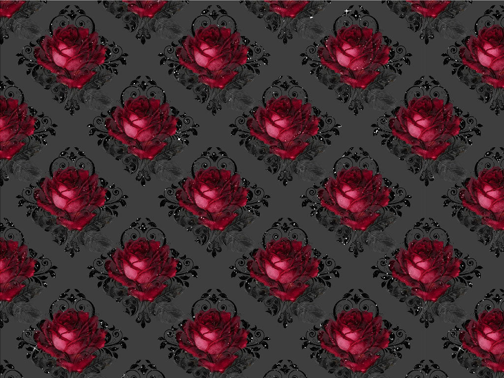 Rwraps™ Charcoal Roses Gothic Vinyl Wrap | Gothic Print Car Wrap Film ...