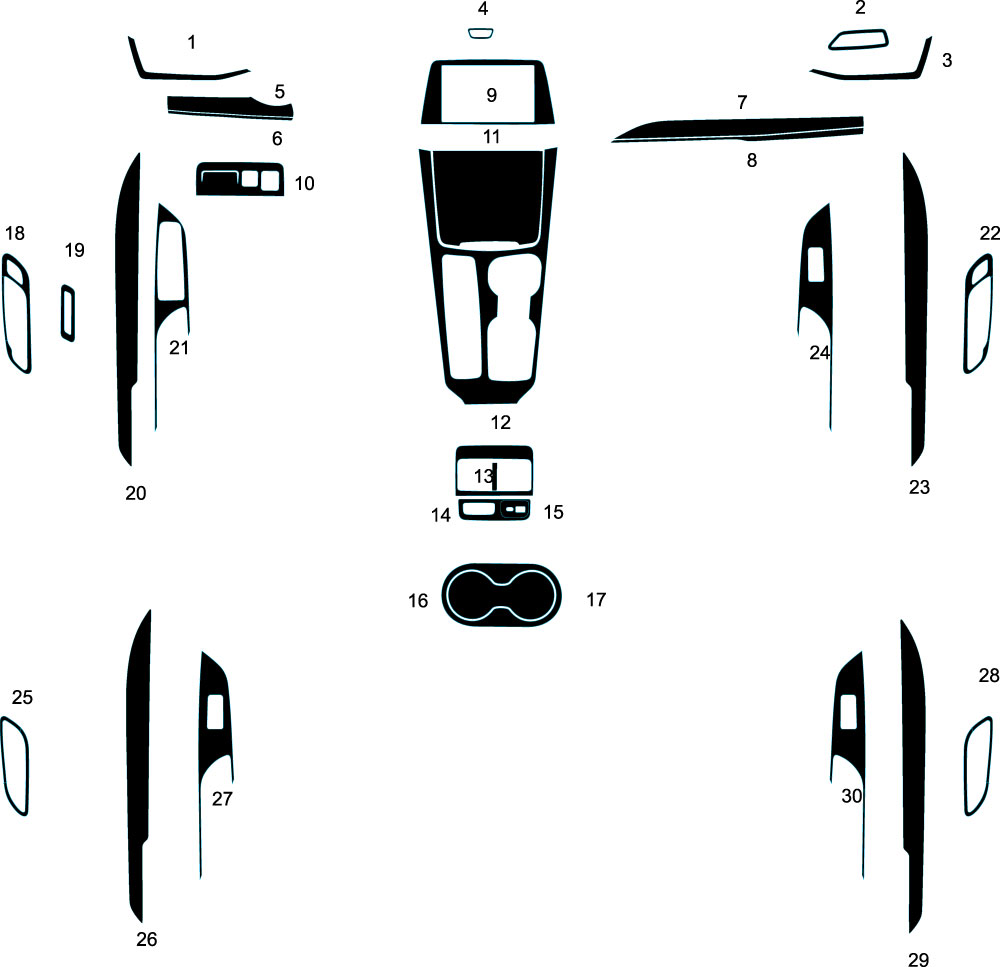 Cadillac XT4 2019-2023 Carbon Fiber Dash Kits | DIY Carbon Fiber Dash ...
