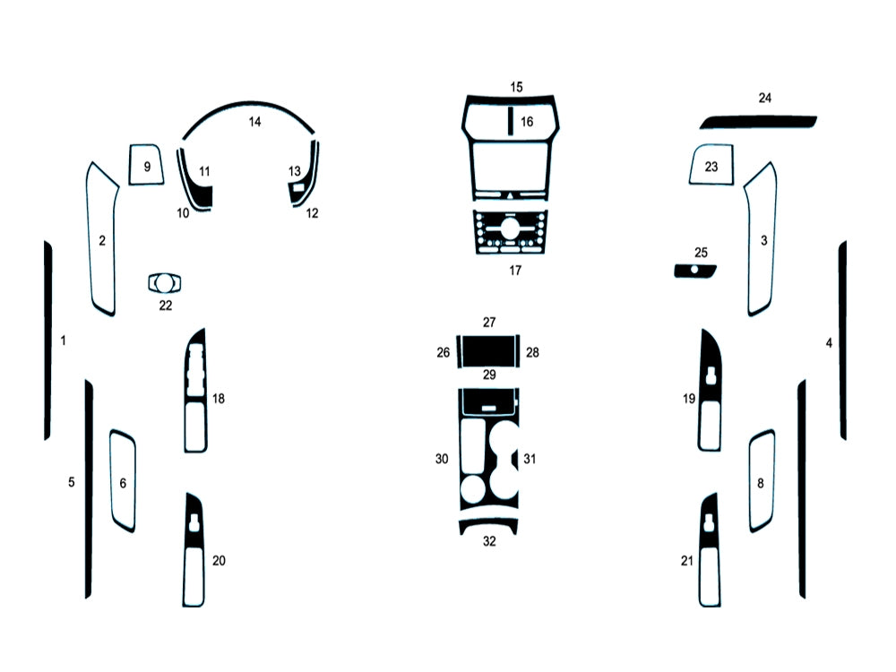 Ford Explorer 2016-2019 Aluminum Dash Kits | DIY Brushed Aluminum Dash ...