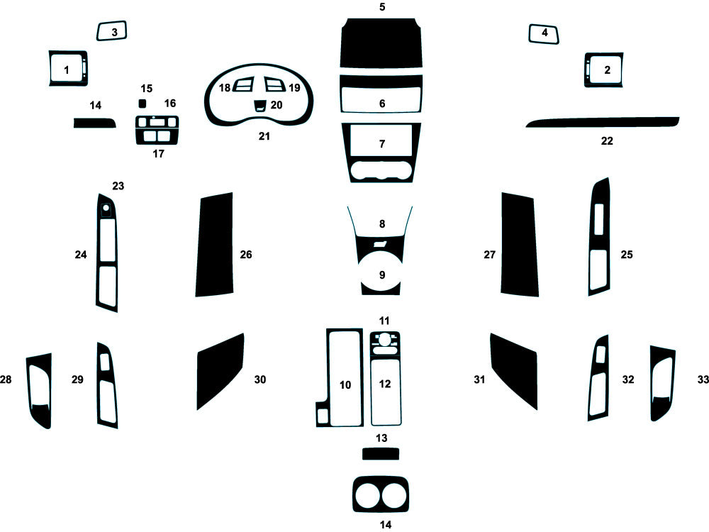Subaru WRX 2015-2015 (STi) Aluminum Dash Kits | DIY Brushed Aluminum ...