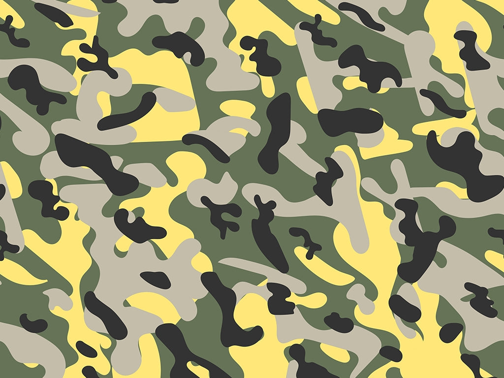 Rwraps™ Forest Costume Yellow Camouflage Vinyl Wrap | Camo Print Car ...