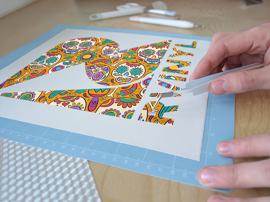 Rcraft™ Hey Sugar Skull and Bones Craft Vinyl | Halloween Craft Sheets ...