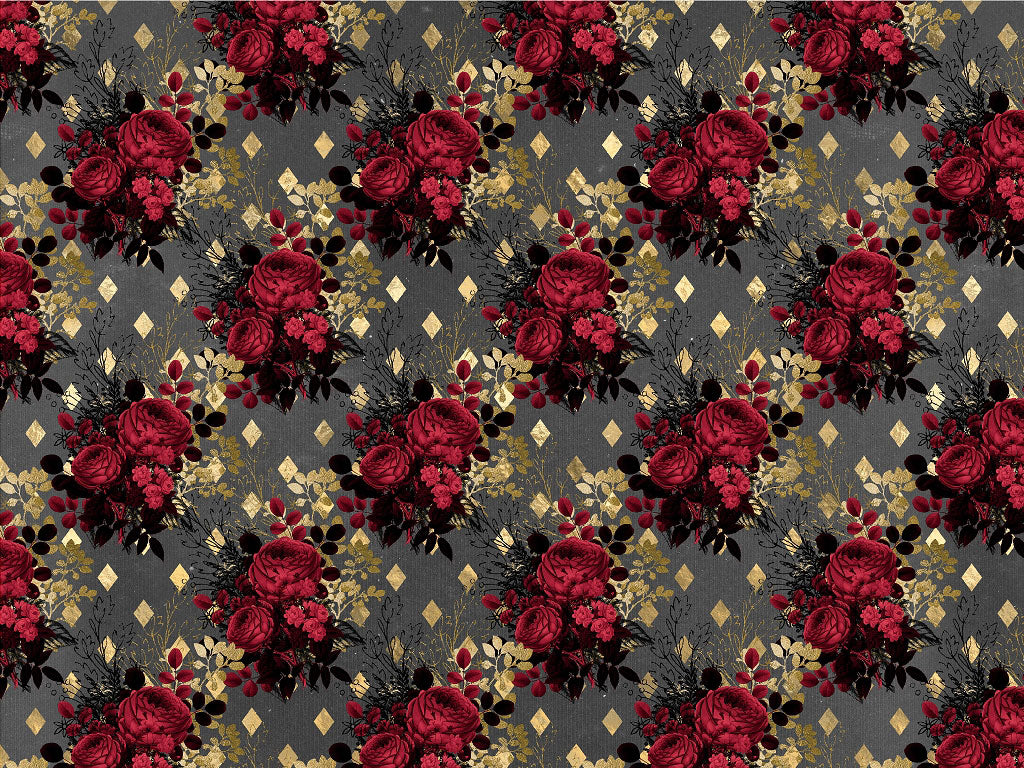 Rwraps™ Magenta Ranunculus Gothic Vinyl Wrap | Gothic Print Car Wrap ...