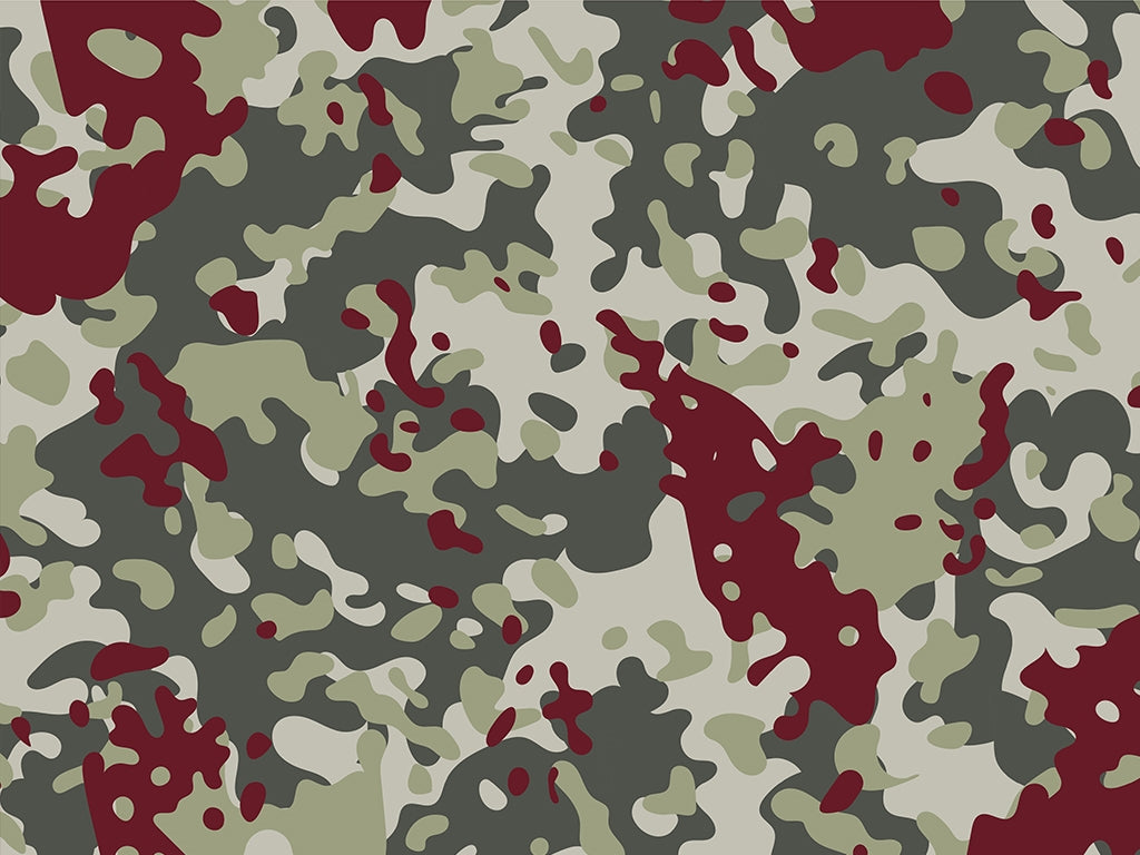 Rwraps™ Maroon Flecktarn Red Camouflage Vinyl Wrap | Camo Print Car ...