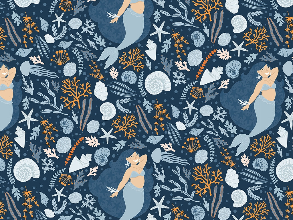 Rwraps™ Midnight Swim Mermaid Vinyl Wrap | Fantasy Print Car Wrap Film ...