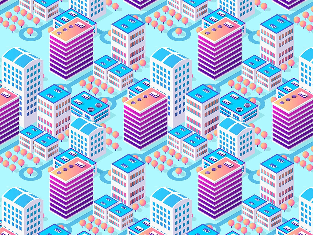 Rwraps™ Office Buildings Urban Cityscape Vinyl Wrap | Cityscape Print ...