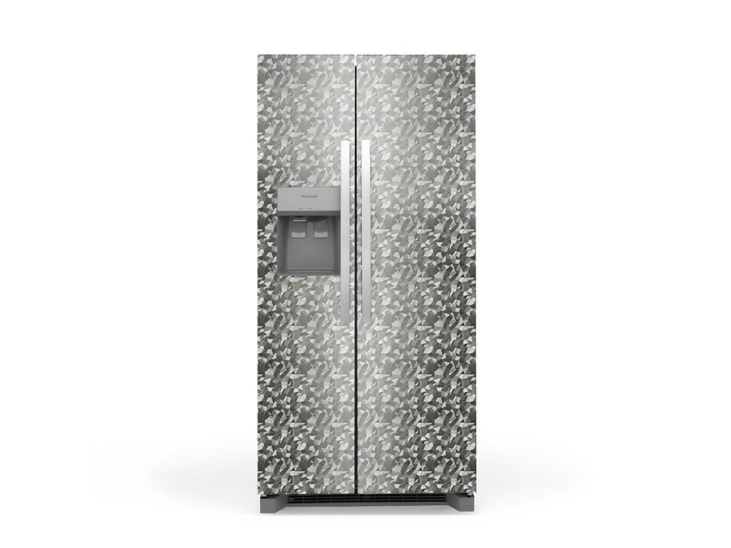 Rwraps™ Camouflage 3D Fractal Silver Refrigerator Wraps | Fridge Wraps ...