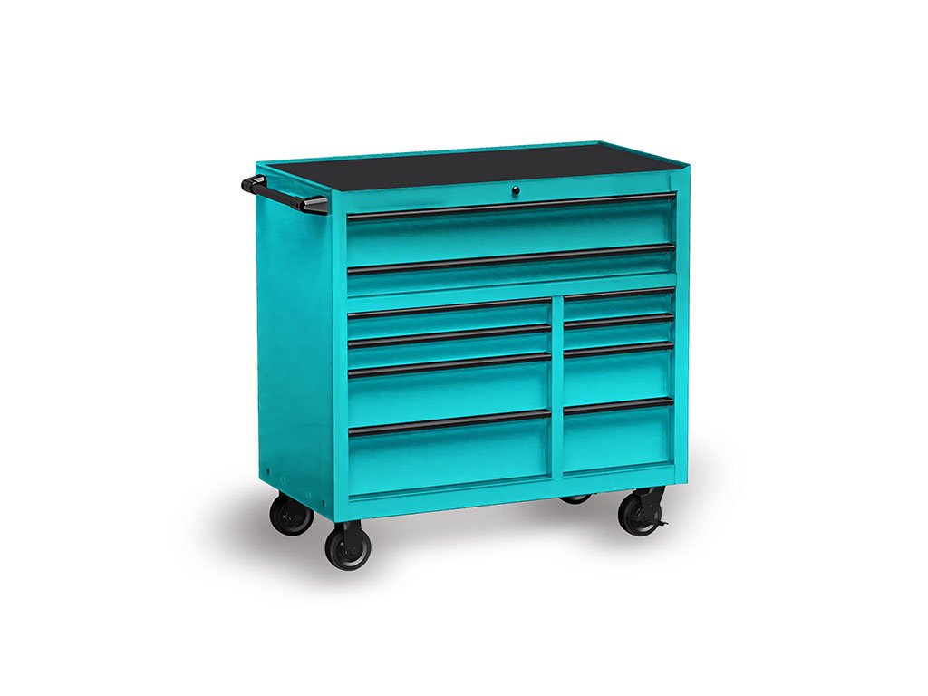 Rwraps™ Matte Chrome Teal Tool Cabinet Wraps | Tool Chest Wraps – Rvinyl