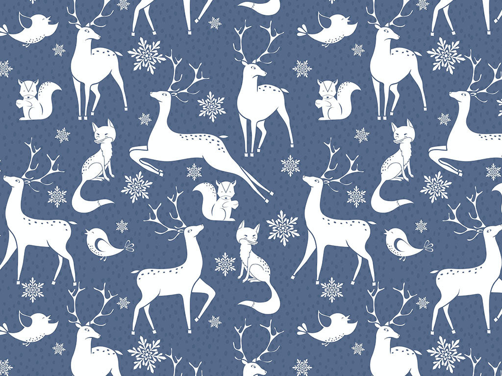 Rwraps™ Snow Spirits Deer Vinyl Wrap | Animal Print Car Wrap Film – Rvinyl