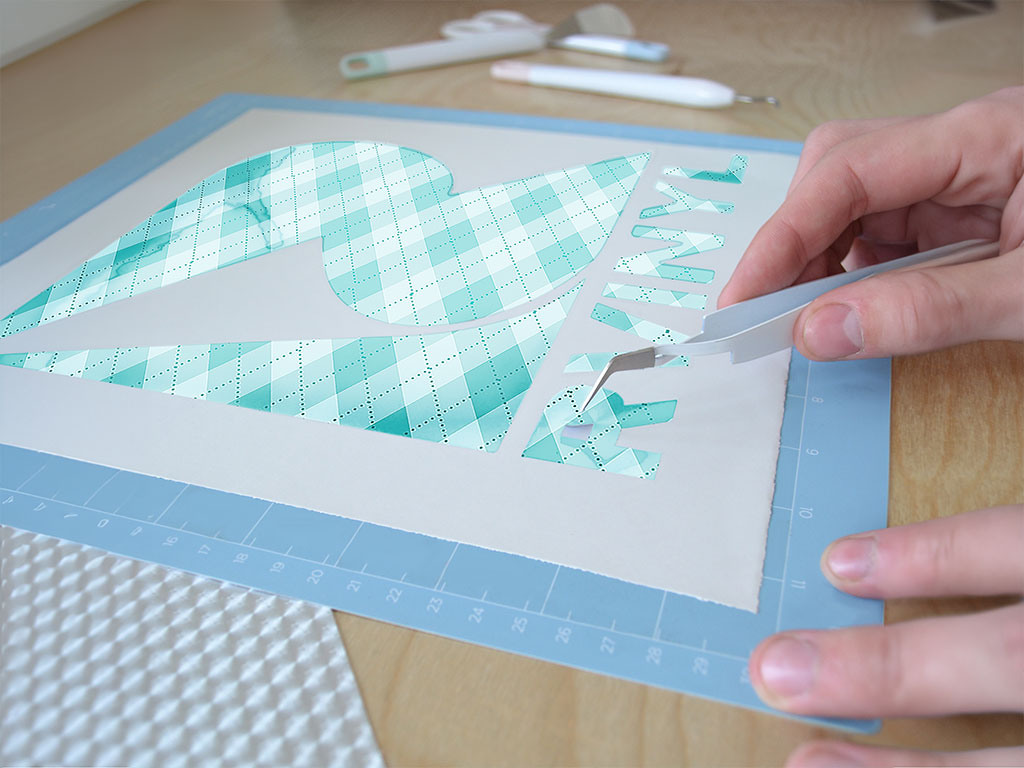 Rcraft™ Starched Linen Blue Argyle Craft Vinyl | Argyle Craft Sheets ...