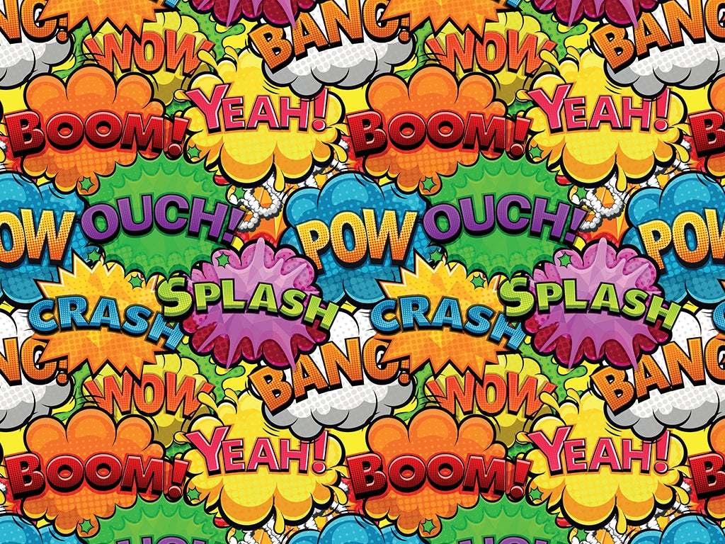 Rwraps™ Superhero Comic Sticker Bomb Vinyl Wrap | Sticker Bomb Print ...