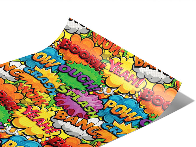 Rwraps™ Superhero Comic Sticker Bomb Vinyl Wrap | Sticker Bomb Print ...