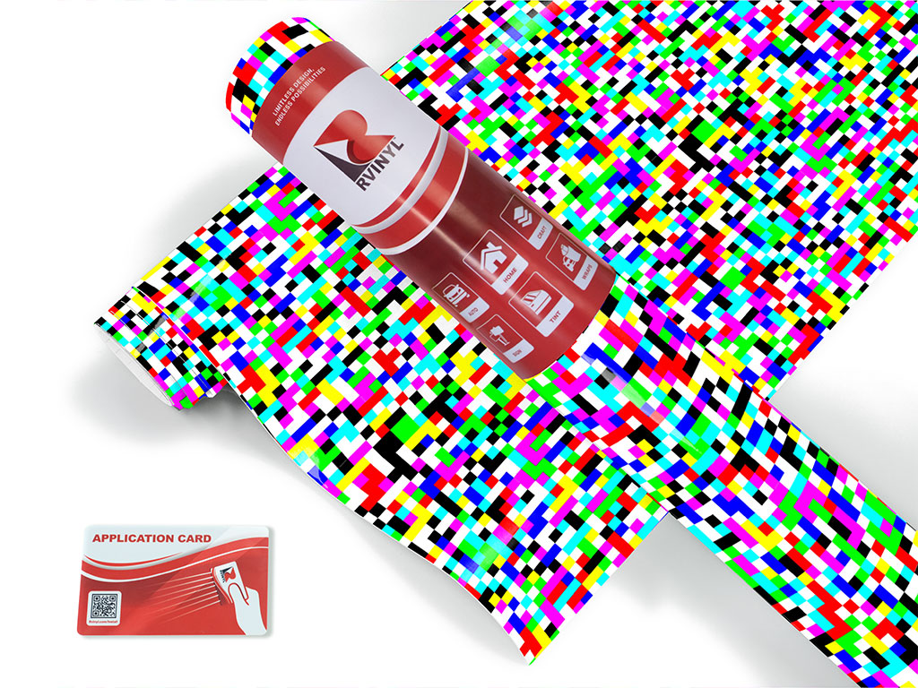 Rcraft™ Television Static Rainbow Pixel Craft Vinyl | Pixel Craft ...