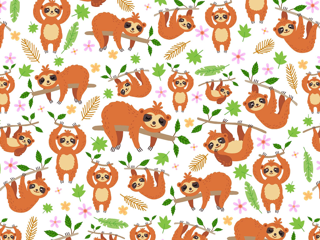 Rwraps™ The DMV Sloths Vinyl Wrap | Animal Print Car Wrap Film – Rvinyl