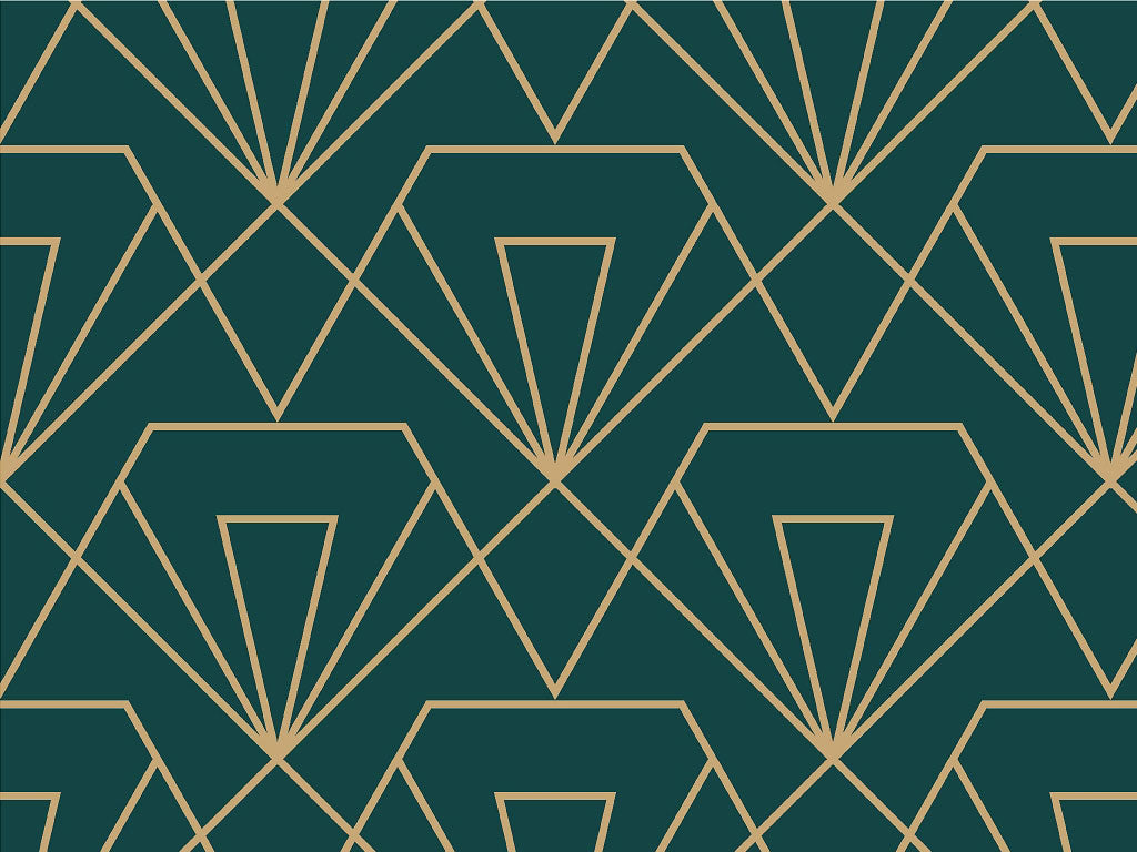 Rwraps™ Wide Stance Green Art Deco Vinyl Wrap | Art Deco Print Car Wrap ...